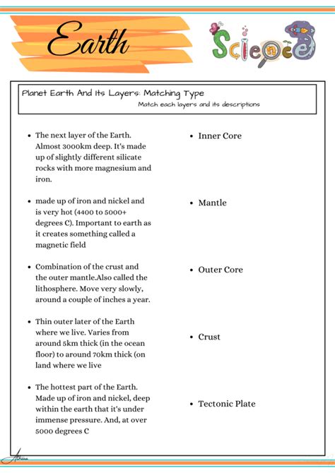 Science Printable Worksheets For Grade Scienceworksheets Net