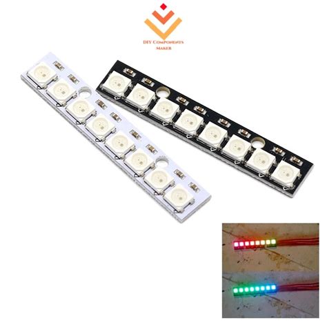 8 ช่อง Ws2812 5050 Rgb Led แผงโมดูลแถบแสงไดร์เวอร์ 8 Bit สําหรับ Arduino Shopee Thailand