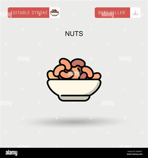 Nuts Simple Vector Icon Stock Vector Image And Art Alamy