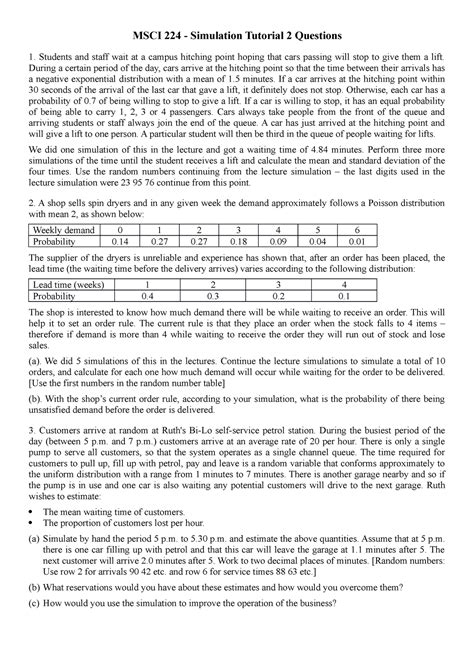 msci224 simulation tutorial 2 msci 224 simulation tutorial 2