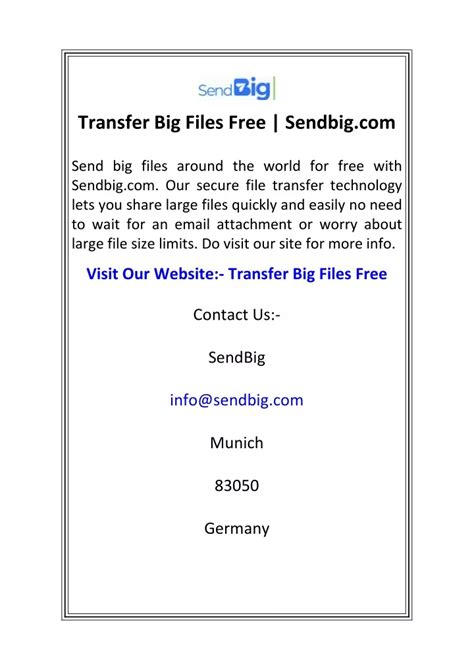 PPT - Transfer Big Files Free Sendbig.com PowerPoint Presentation, free download - ID:12054217