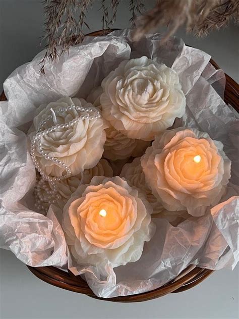 Свеча пион — цена 190 грн в каталоге Свечи Купить товары для дома и