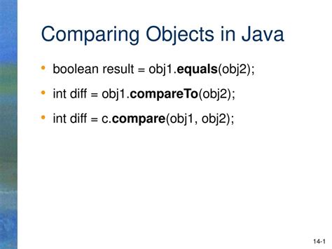 Comparing Objects In Java Ppt Download