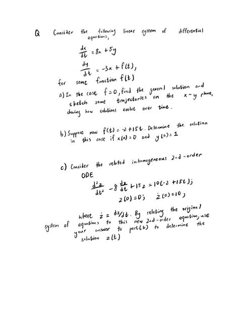 Solved Q Of System Differentia Consider The Following Chegg Com