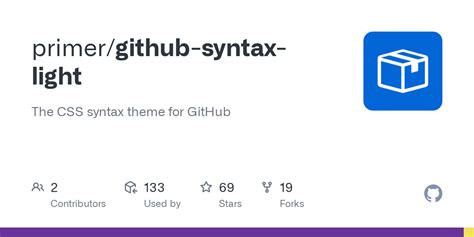 GitHub Primer Github Syntax Light The CSS Syntax Theme For GitHub