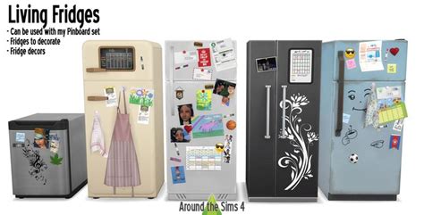 Post By Aroundthesims · 3 Images Around The Sims Sims 4 Fridge