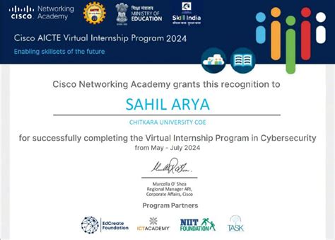 Sahil Arya On Linkedin Cybersecurity Cisconetworkingacademy