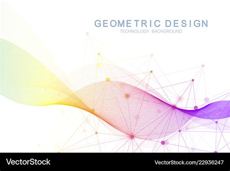 Abstract Molecular Network Pattern With Dynamic Vector Image