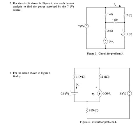 Solved For The Circuit Shown In Figure Use Mesh Chegg