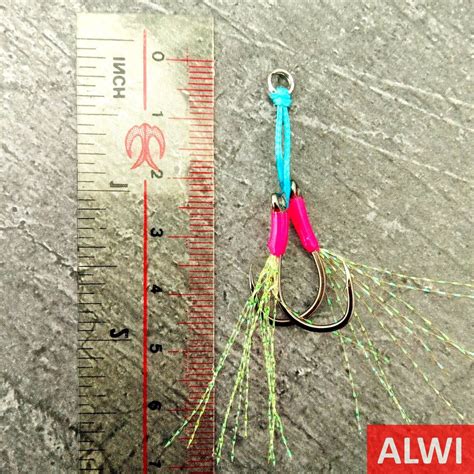 Jual Alwi Vm Assist Double Hooks Jig 20gr 30gr 40gr Shopee Indonesia
