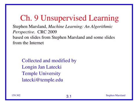 PPT Ch Unsupervised Learning PowerPoint Presentation Free Download ID
