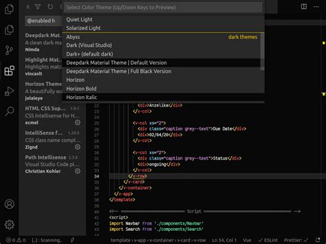 Supporting Italic Font · Issue 17 · Onur Ozkan Vscode Deepdark Material · Github