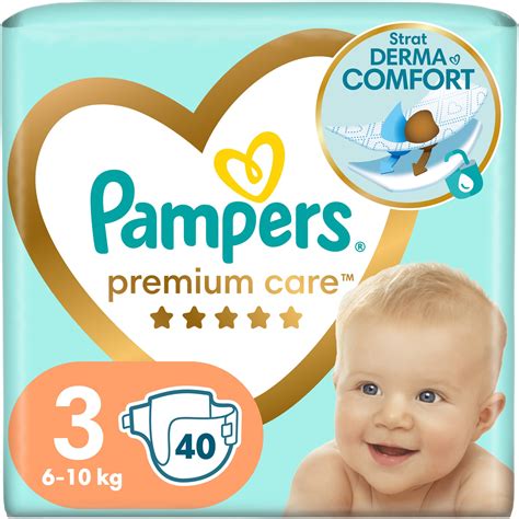 Пелени Pampers Premium Care Value Pack Minus, Размер 3, 6-10 кг, 40 ...