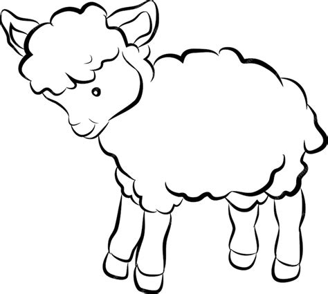 Premium Vector Black And White Cartoon Sheep