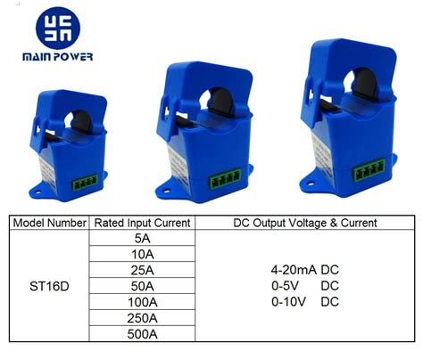 Ac Current Transformer 4 20ma 0 5v 0 10v Dc Output