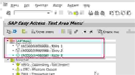 How To Create Area Menu And User Menu In SAP
