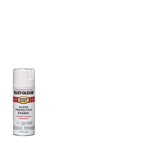 Rust Oleum Stops Rust 12 Oz Pure White Gloss Anti Rust Spray Paint