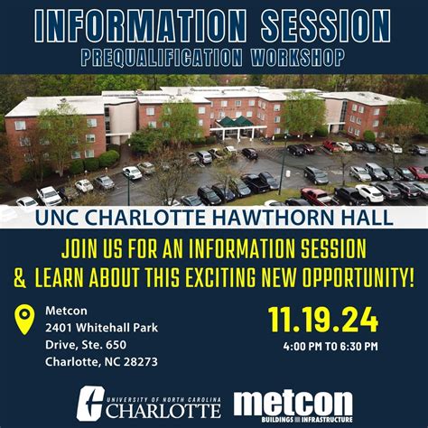 Informationsession Prequalificationworkshop Unccharlotte Metcon Inc