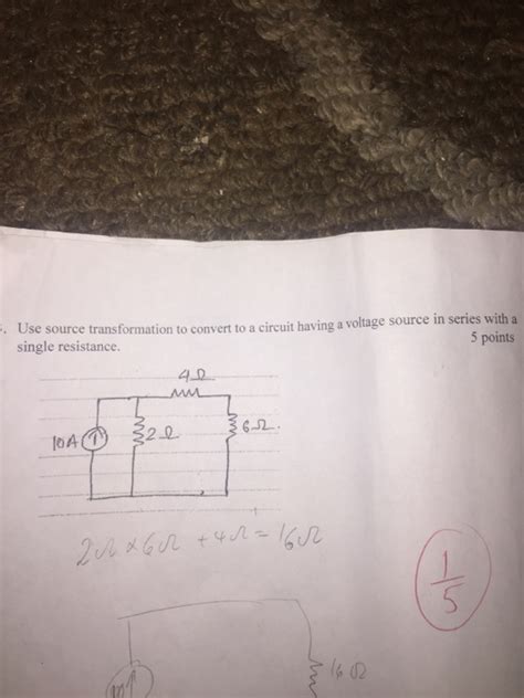 Solved Use Source Transformation To Convert To A Circuit
