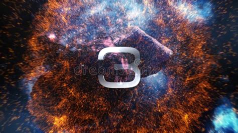 Five Second Countdown With Abstract Space Rocks Scence Universe Stock Footage Video Of