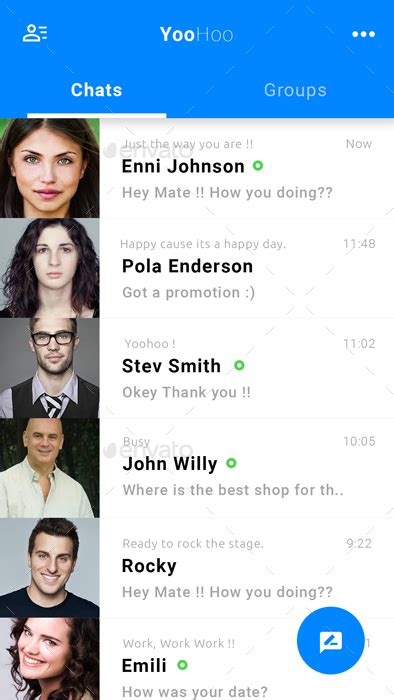 Chatting App With Voice Call UI Video Call UI Voice Messages Groups Chat App UI YooHoo Web