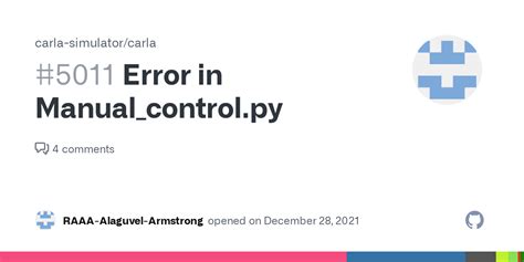 Error In Manual Control Py Issue Carla Simulator Carla GitHub