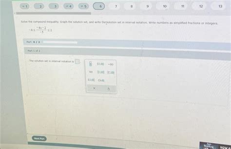solved olve the compound inequal graph the solution set and