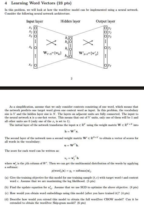 solved learning word vectors 23 pts in this problem we will look at
