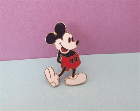 Vintage Mickey Mouse Pin Badge Etsy