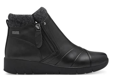 Jana Ladies Double Zip Wedge Ankle Boot 26461 41 001 Finn Footwear