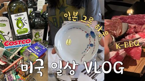 🇺🇸미국일상 Vlog🛒 미국 코스트코 장보기 하울 일본 그릇 하울 갓파바시 도구거리 츠키지 그릇 미국 브이로그 Youtube