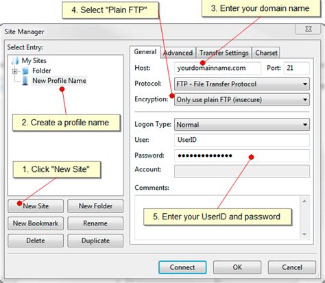 setting up your ftp client web24