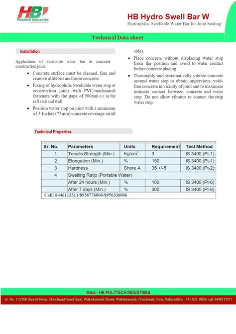 Hydrophilic Swellable Water Bar At Rs 170meter Pvc Water Bar In Pune