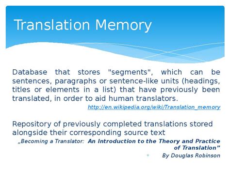 translation memory