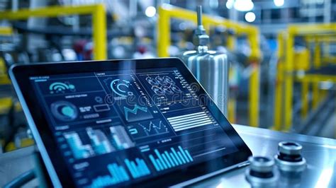 Tablet Displaying Real Time Carbon Emissions Data Stock Illustration Illustration Of Display