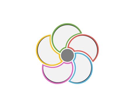 Five Staged Flower Petal Design With Icons Flat Powerpoint Design PowerPoint Presentation