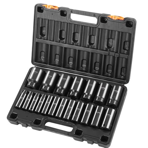 Vevor Impact Socket Set 12 Inches 19 Piece Impact Sockets Deep Socket