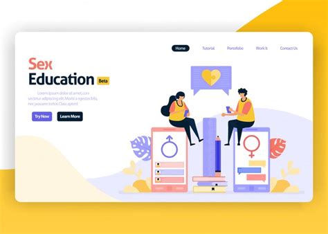 Premium Vector Landing Page Illustration Of Sex Education