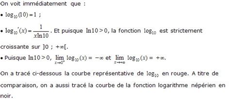 La Fonction Logarithme Décimal Mymaxicours