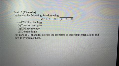 Solved Prob 3 25 Marks Implement The Following Function