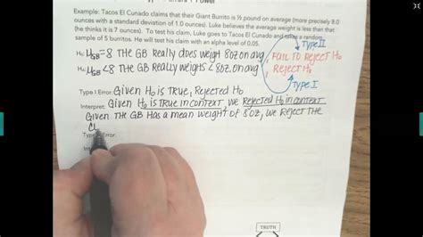 Video 76 Type I An Dtype Ii Errors And Power Youtube