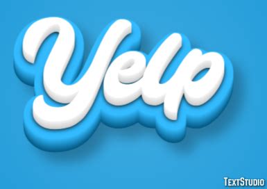 Yelp Text Effect And Logo Design Social Network