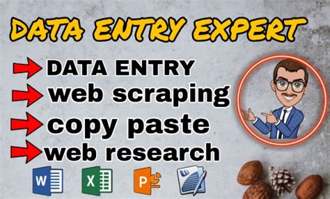 do data entry copy paste pdf to excel data entry web scrap by