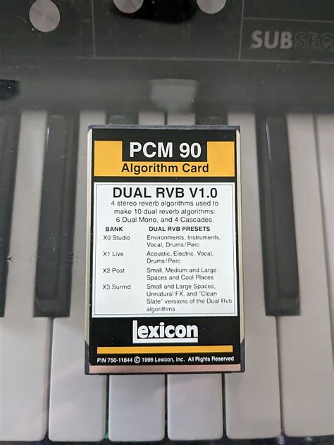 Lexicon Pcm 90 Dual Algorithm Card Reverb