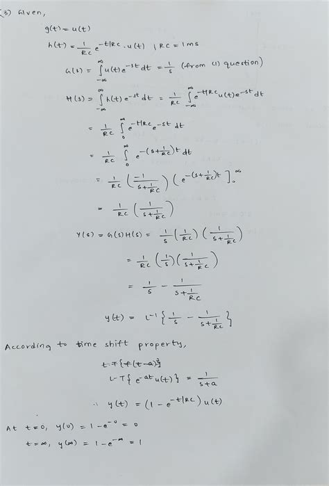 Solved Q4 10 Pts Using The Laplace Convolution Method Find The