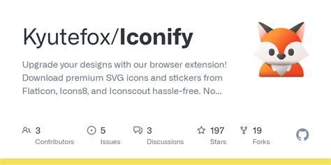 Github Kyutefoxiconify Upgrade Your Designs With Our Browser Extension Download Premium Svg
