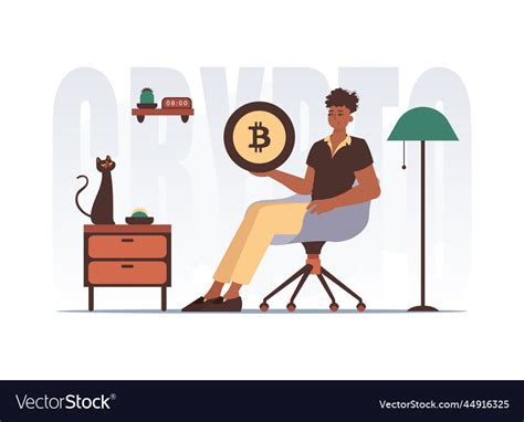 Concept Of Mining And Extraction Of Bitcoin Vector Image