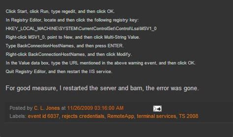 SOLVED Event 6037 Tech Support Forum