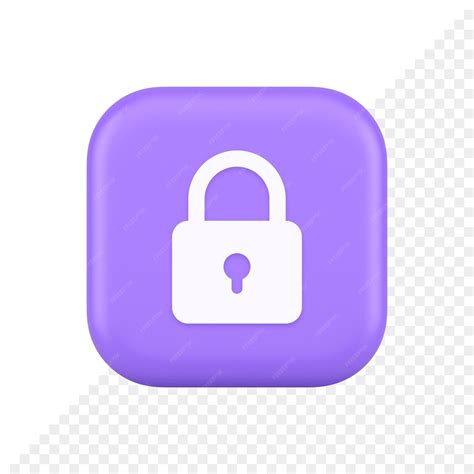 Premium Psd Padlock Locking Web Access Button Password Security