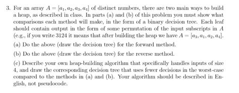 3 For An Array A ſaj 02 03 04 Of Distinct